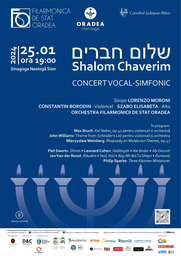 Shalom Chaverim Concert Vocal-Simfonic, janvier 25 2024 | Oradea ...